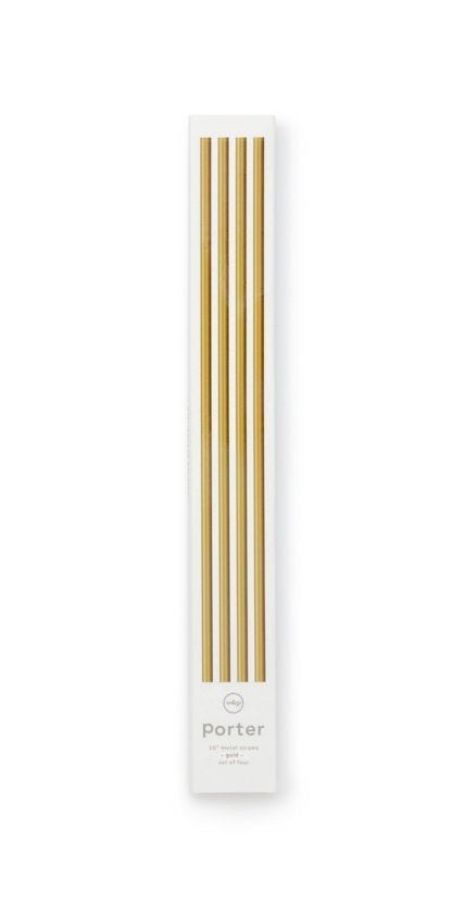 w&p - Porter Straw: 4 Pack, 10” Gold | Citrus Hair Salon